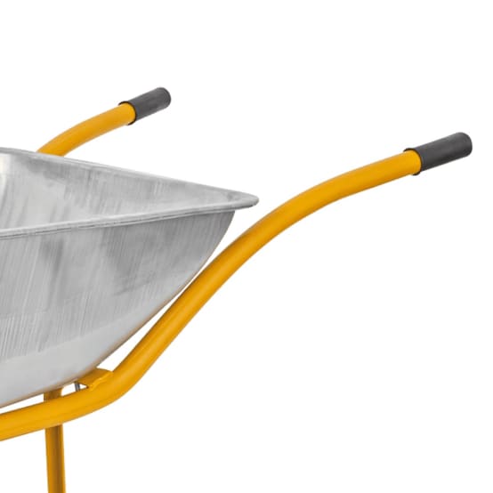 Brouette de chantier 85 Litres Galvanisée Caisse carrée Roues gonflées ...