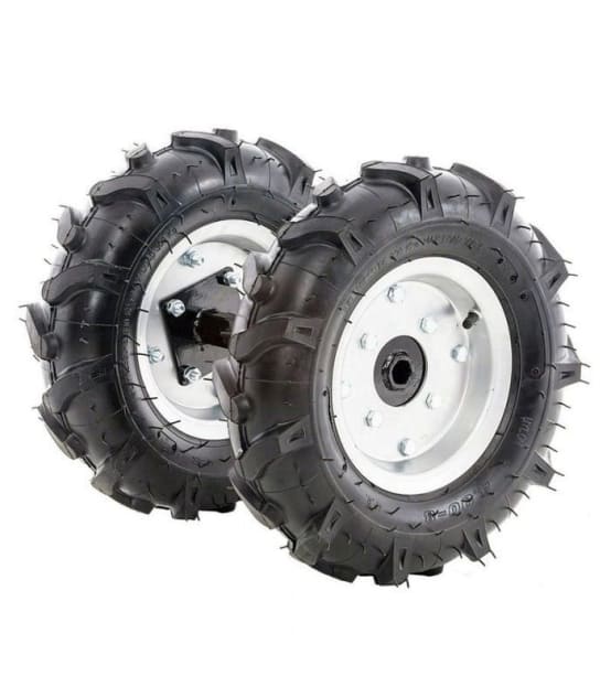 Kit 2 roues pneumatique avec moyeux pour motobineuse et motoculteur ...