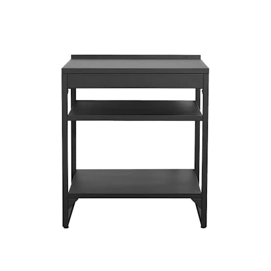 Cuisine extérieure acier 2 étagères L80cm noir - Kea - Jardiland