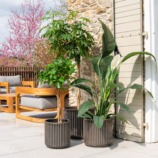 LONDON pot grande taille d'extérieur fait main en terre cuite émaillée ...