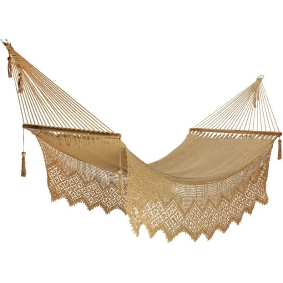 Hamac à barre Deluxe León L Beige- Hamac del Sol - Jardiland