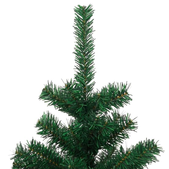 Arbre de Noël hélicoïdal pré-éclairé et support vert 180 cm PVC vidaXL - Jardiland