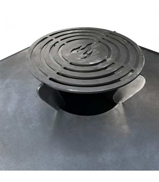 Réhausse plaque de cuisson grillade pour braséro AKNOR, acier - Jardin ...