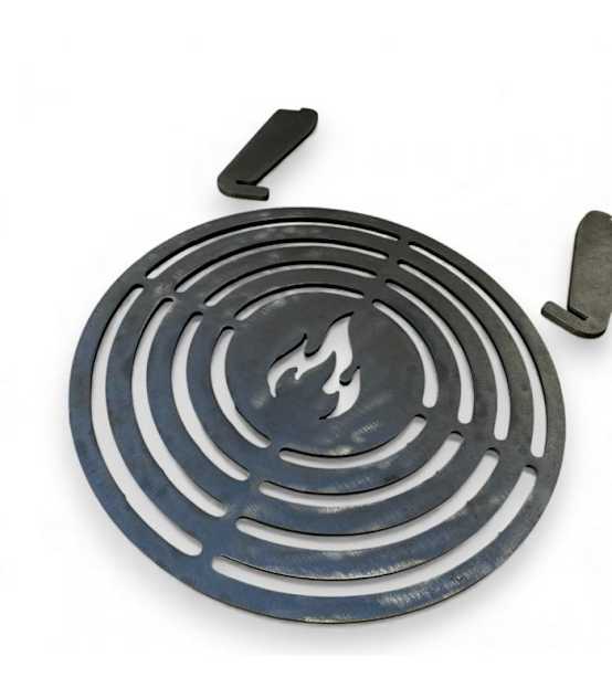 Réhausse plaque de cuisson grillade pour braséro AKNOR, acier - Jardin ...