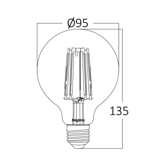 Lot de 10 ampoules LED G95 filaments 6W E27 2200K Dimmables - Jardiland