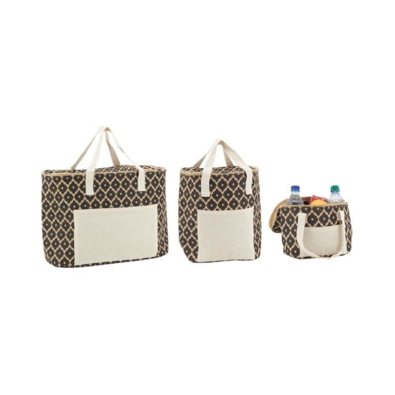 Sac lunch isotherme en jute Diamant 46x15x32 - Jardiland