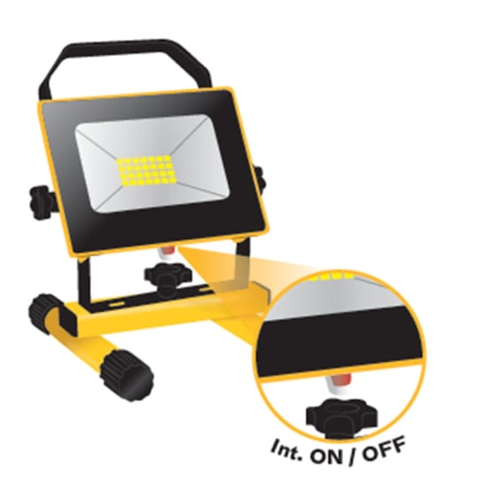 Projecteur spot LED SMD portable 20W 1800Lm 6500K Extérieur/Intérieur ...