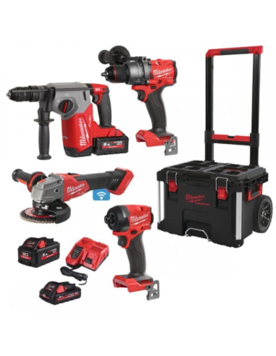 Pack de 4 outils 18 V M18 FPP4AE-533P + Trolley Packout | 4933493334 ...