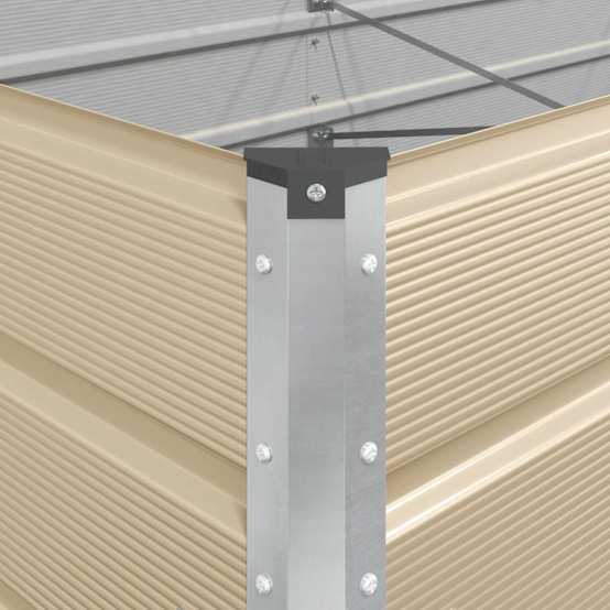 Jardinière Ivoire 195 x 100 x 45 cm Acier galvanisé vidaXL 42018115 ...