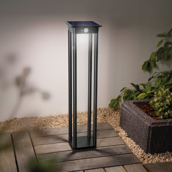 esotec Solar Borne d'éclairage Meduno 66cm avec capteur noir résistant ...
