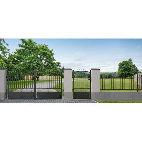 Poteau aluminium tradition style ferronerie à sceller avec chapeau H 1. ...