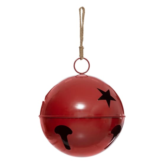Déco de Noël Grelot en Métal Rouge D 52 cm - Jardiland
