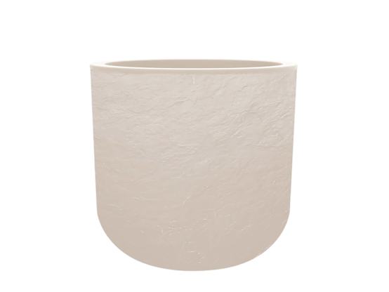 Pot de fleurs rond en plastique Volcania UP - Beige calcaire - Ø 40 cm ...