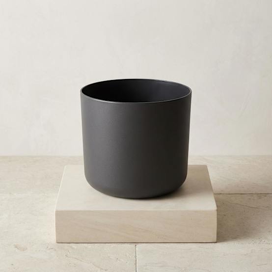 Cache-pot Rond Mat Anthracite 14cm Design Moderne Pour Plantes ...