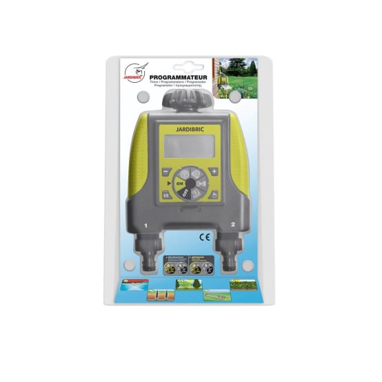 Programmateur d'arrosage à pile 2 voies PNRAD02 Jardibric - Jardiland