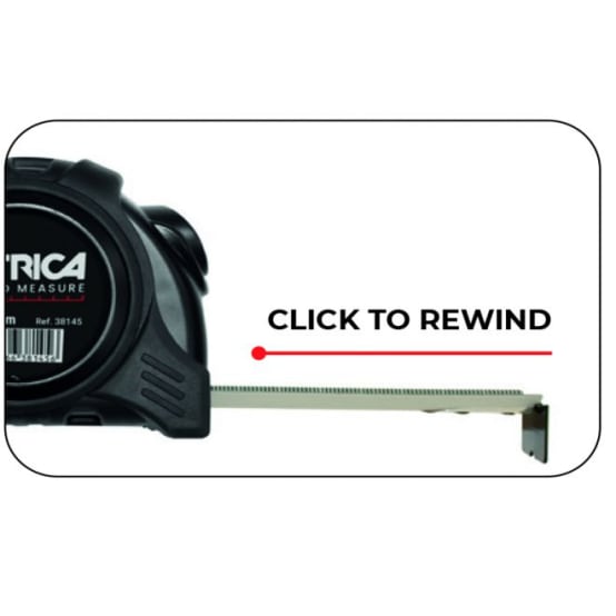 Mètre ruban autobloquant All Black METRICA 19mm x 3m - 38143D - Jardiland