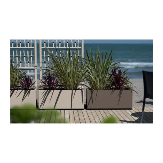 Bac A Fleur Ethica Rectangulaire 80 Cm Vert - Jardiland