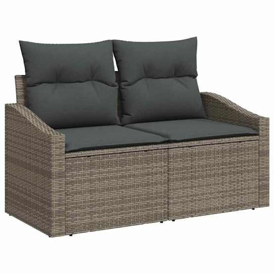 Mobilier Jardin Complet 8 pcs Polyrotin avec Table et Sac Rangement ...