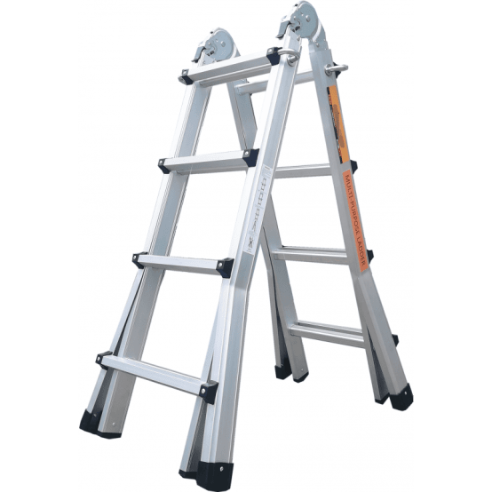 Échelle articulée pliante et télescopique en aluminium 4x4 marches 3 ...