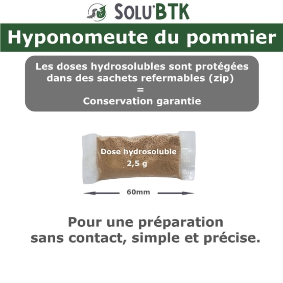 SoluBTK - Hyponomeute du Pommier - 30 g Bacillus thuringiensis BTK ...