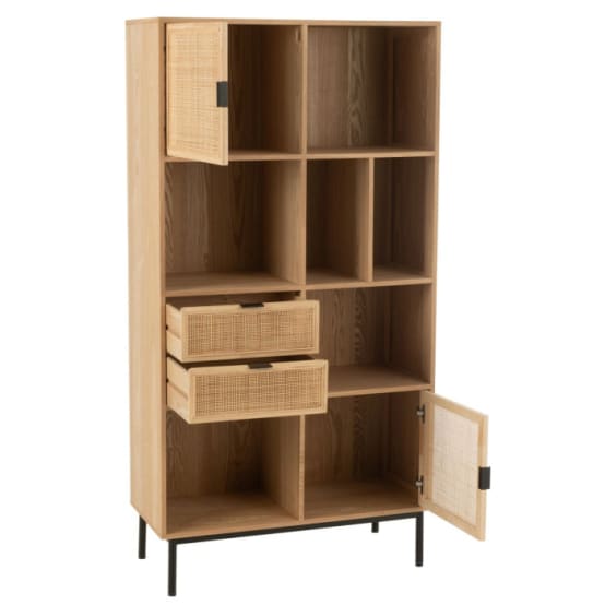Bibliothèque Cannage "Kory" 174cm Naturel - Jardiland