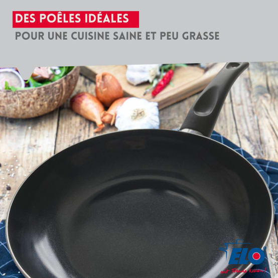 Ensemble de 1 Poêle de cuisson 28 cm et 3 faitouts 14, 20 et 24 cm Elo Prima Brillant - Jardiland