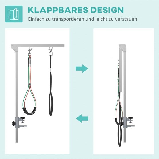 Potence Toilettage Aluminium Pliable Chien Réglable avec Sangle Argent ...