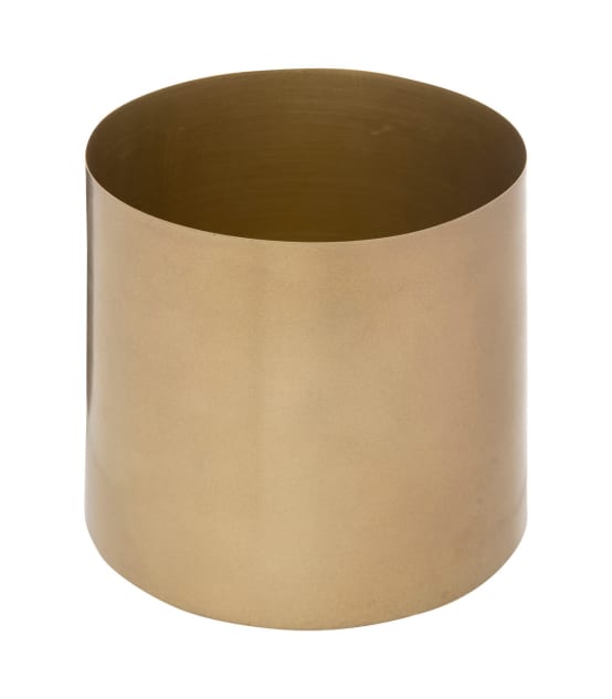 Lot de 3 Cache-pots en métal doré D 14 D 12 et D 10 cm - Jardiland