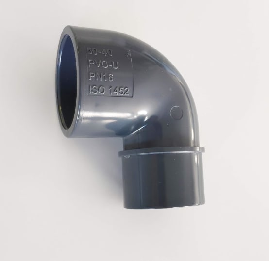 Coude réduit PVC Pression 90° Male Femelle 50mm / 50mm intérieur vers ...