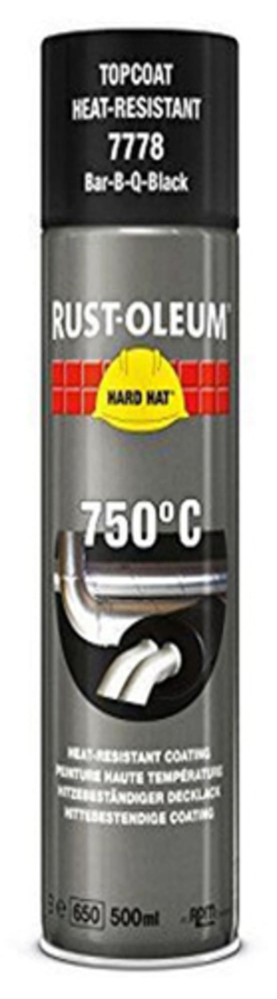 Peinture finitions Hard Hat® haute température noir satiné 750° 500ml ...