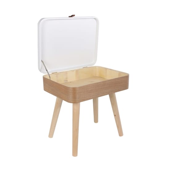 Table de chevet vintage Elin - L. 40 x H. 54 cm - Blanc - The Home Deco Factory - Jardiland