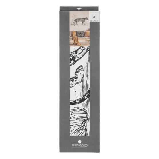 Sticker Plat Mural "Léopard" 78x125cm Noir & Blanc - Jardiland