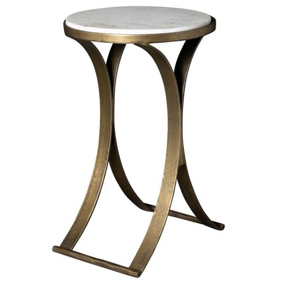 Table d'appoint marbre Larissa 57x38cm - Jardiland