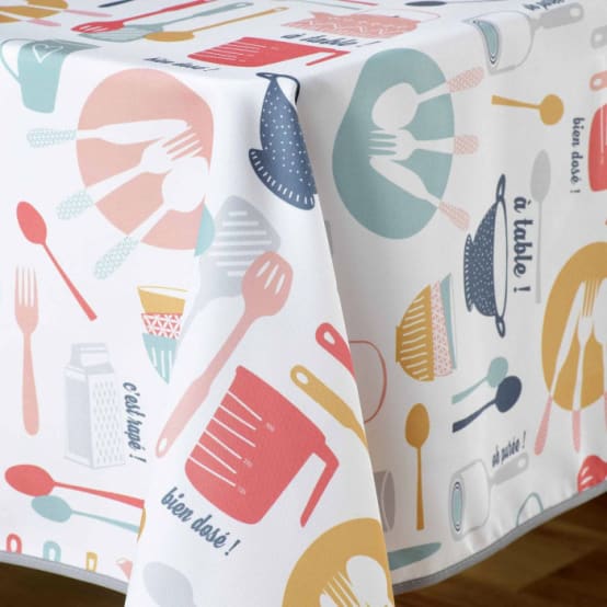 Nappe Toile Cirée "Kitchen" 140x240cm Multicolore - Jardiland