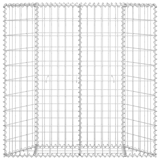 Jardinière gabion trapèze acier galvanisé pour bordure de jardin ...
