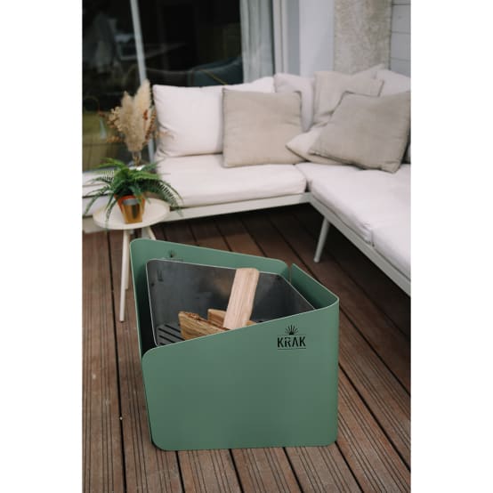 Brasero à bois 79x69cm LEVANT VERT PROVENCE Krak - Jardiland