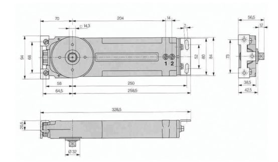 Ferme-porte RTS 85 force 4 avec arrêt à 90° - DORMA - 85322101 - Jardiland