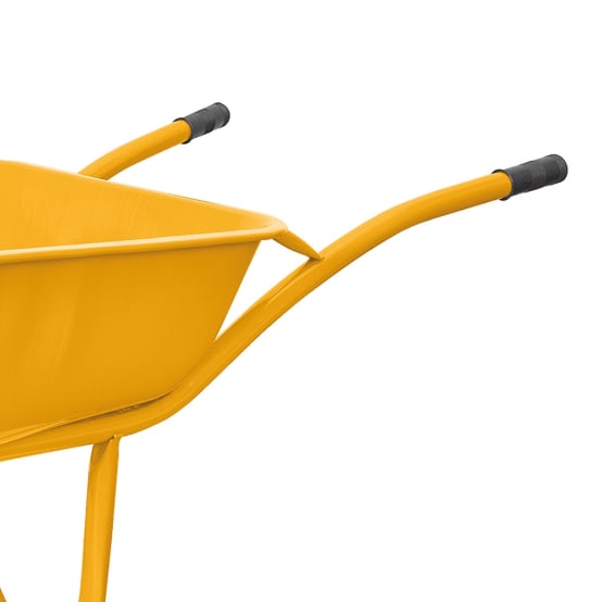 Brouette de chantier Acier Cuve carrée 80L Roues gonflées VITO - Jardiland