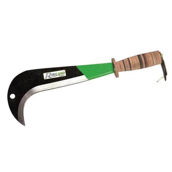 Serpe italienne longueur 41.5 cm largeur 14,5cm manche cuir - Jardiland