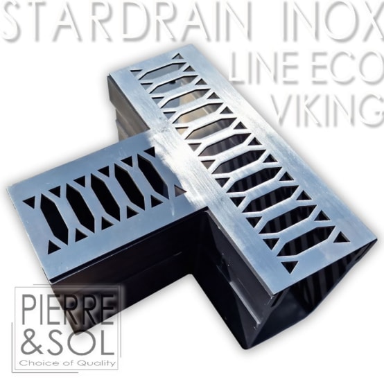 Caniveau étroit 6,5 cm Grille INOX Style - StarDrain - LINE ECO - Inox ...