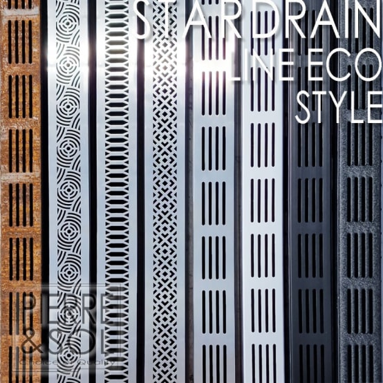 Caniveau étroit 6,5 cm Grille INOX Style - StarDrain - LINE ECO - Inox ...