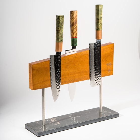 Porte couteaux magnétique - Bois et Marbre - Jardiland