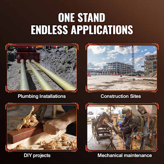 Support tuyau tête en V, charge 4500 lbs. Hauteur réglable 132cm. Pour ...