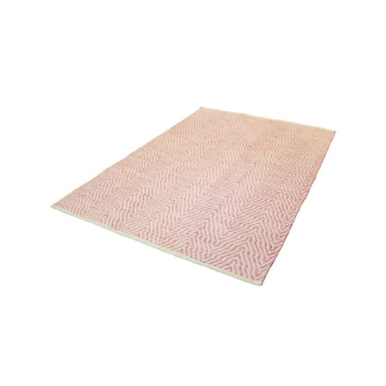 Tapis Rayé Fait Main "Aperitif" Rose 160 x 230 cm - Jardiland