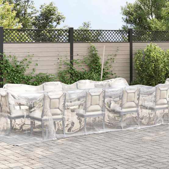 Couverture de Protection Étanche PE Transparente avec Œillets pour Bois ...