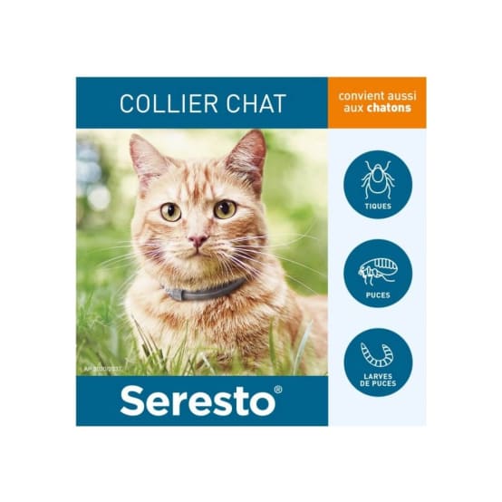 Collier antiparasitaire chat - Seresto Collier x12 - Jardiland