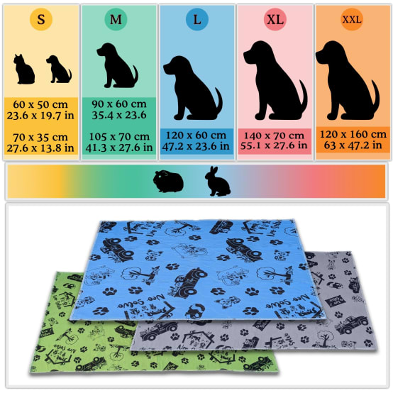 Lot de 2 Tapis Absorbant et Antidérapant - 120 x 60 cm - Bleu - Lavable ...