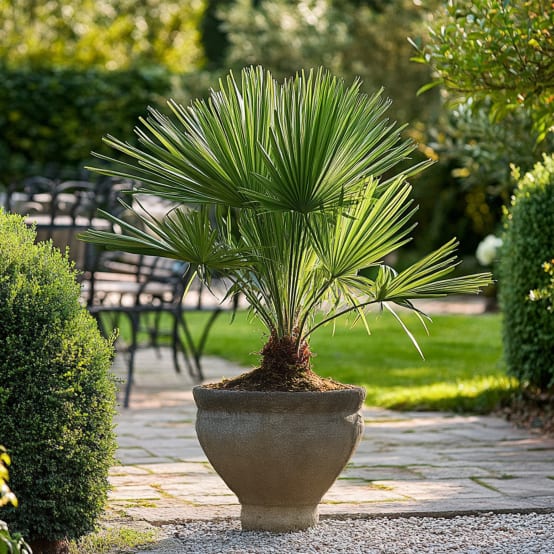 Palmier nain - Chamaerops humilis - Hauteur 50-60cm - ⌀15cm - Jardiland