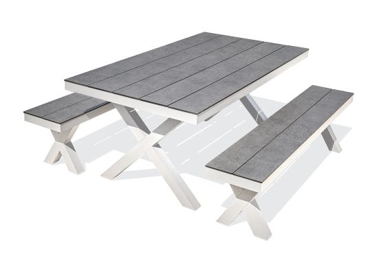 Table de jardin ANNECY aluminium plateau HPL - PARIS GARDEN - Jardiland