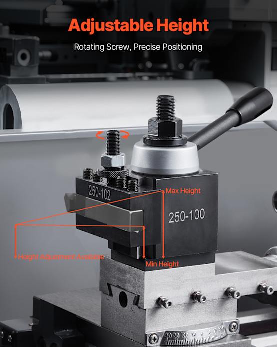 Ensemble 8 poteaux à changement rapide pour tour 152,4-305 mm. Porte ...